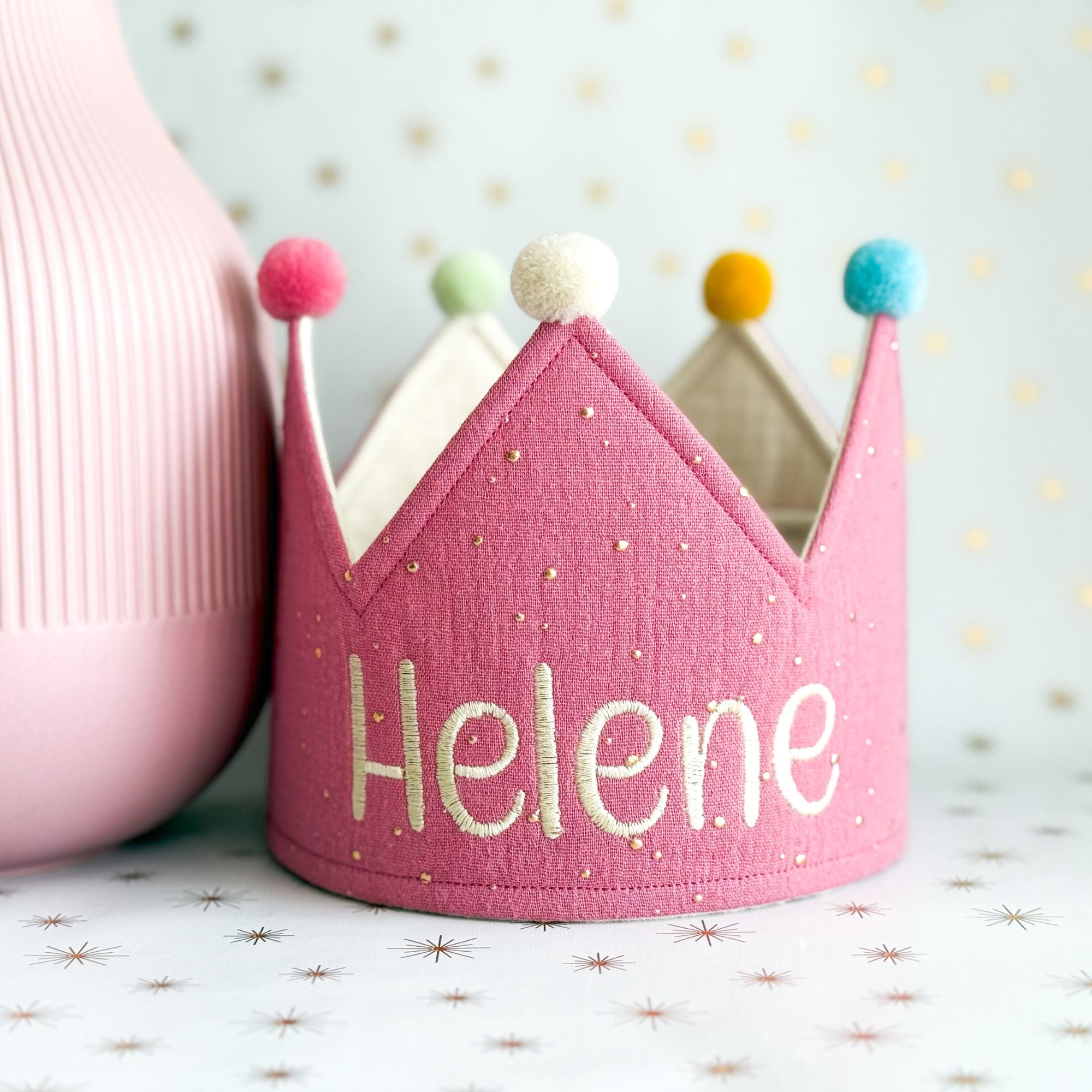 Party Crown - individually personalized - Pink Gold – Happy Crown
